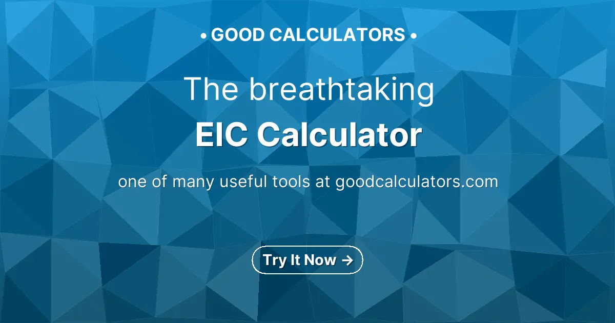 EIC Calculator | Earned Income Tax Credit Estimator for Tax Year 2025
