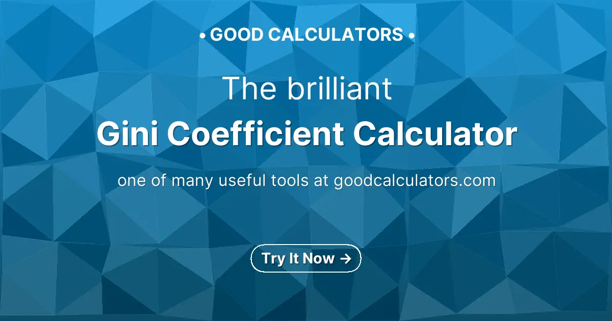 Gini Coefficient Calculator - Good Calculators