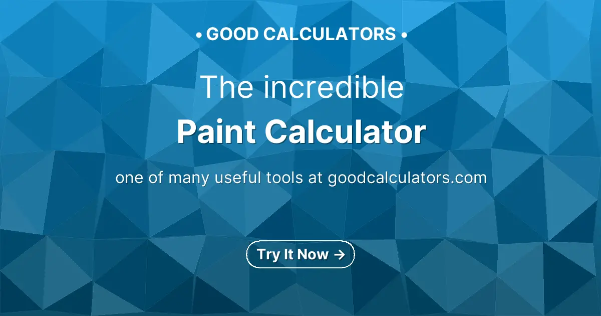 Paint Calculator | Good Calculators