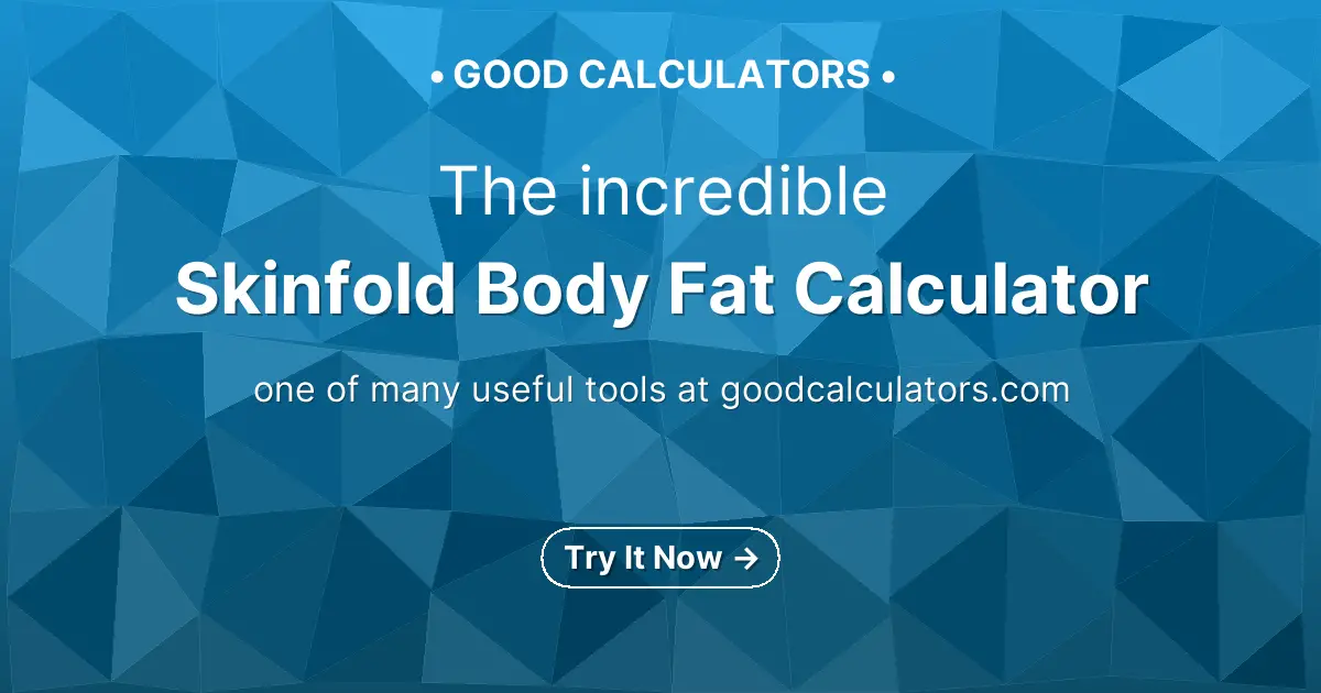 Skinfold Body Fat Calculator | Good Calculators
